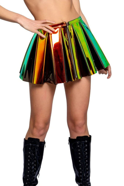 Vinyl Pleated Rave Skirt | Rave Bottoms | Rave Clothes Women – Electric ...
